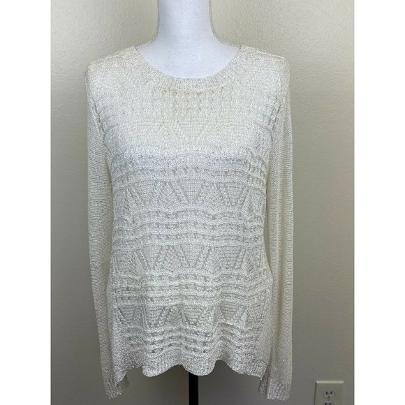 Sioni | Sweaters | Siono Womens Open Weave Sweater Tunic Ivory | Poshmark